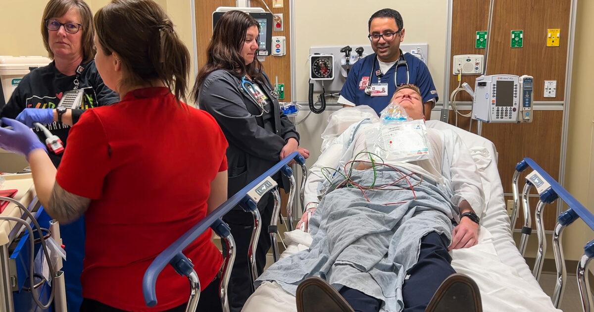 Emergency department tests new rooms with mock scenarios | IU Health