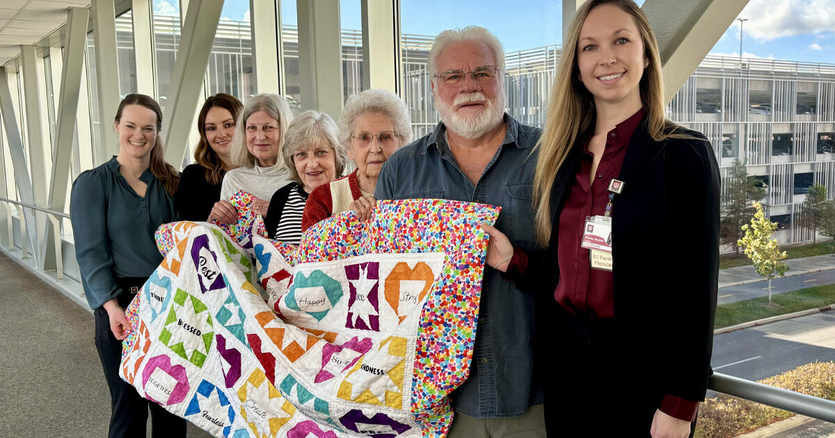 Quilted comfort connects family to cancer caregivers | IU Health