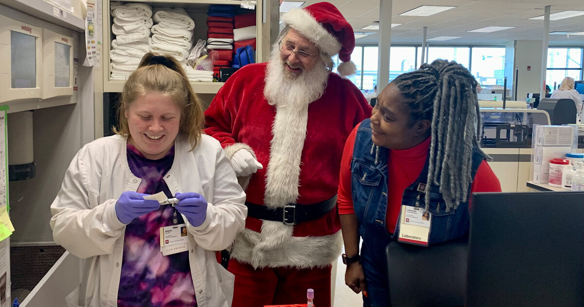 Twinkle in the eye, touch of the nose, police officer is ‘Santa Snow ...