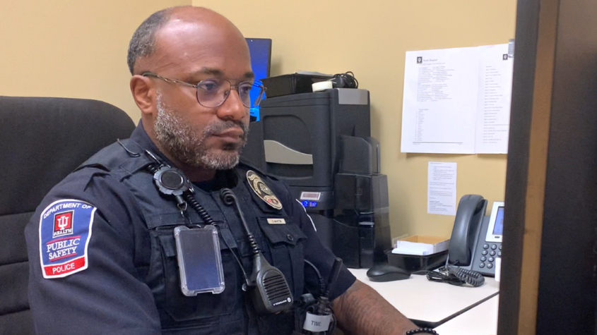 Officer Deandre Martin protects and serves at IU Health Saxony | IU Health